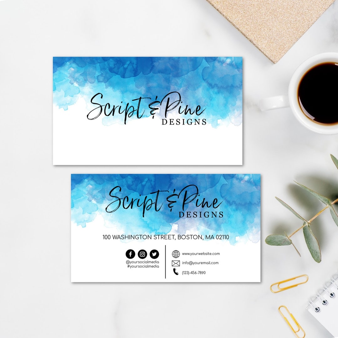 Personalized Business Cards Printable Business Cards - Etsy