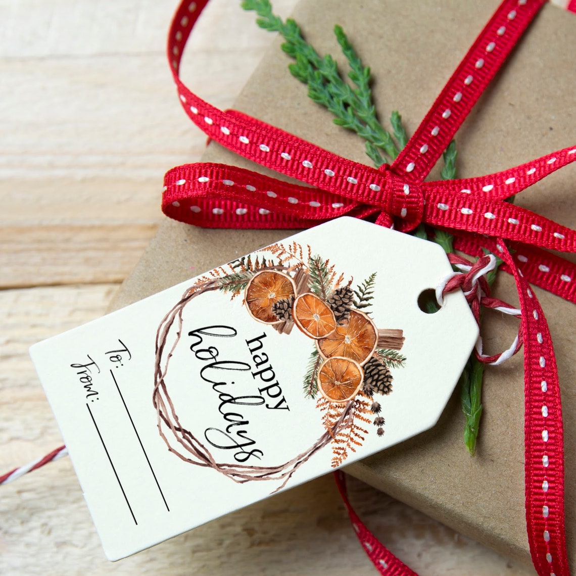Printable Christmas Gift Tags, Holiday Gift Tags, Printable Gift Tags ...