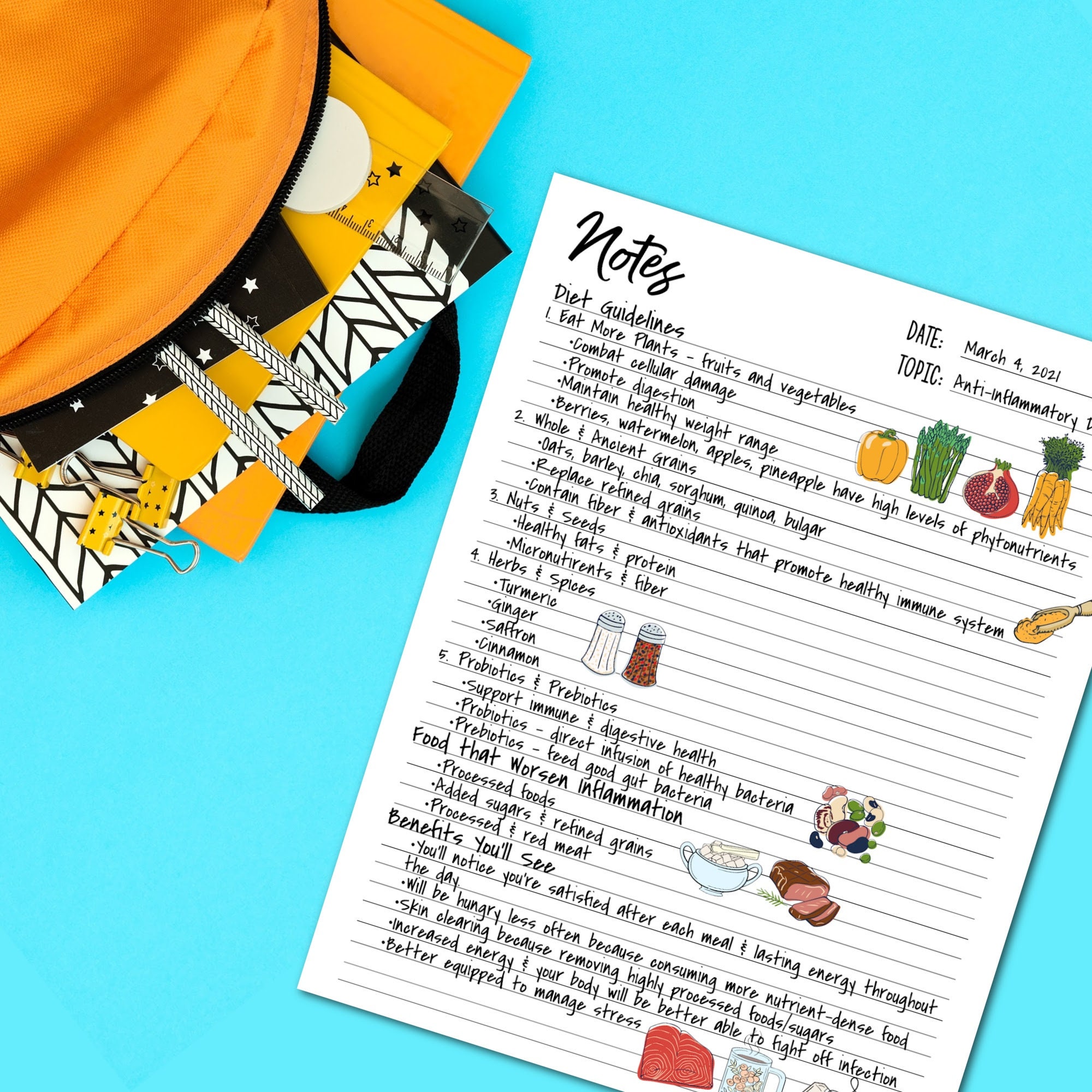 Printable Notes Page, Printable Note Paper, Printable Planner, Work ...