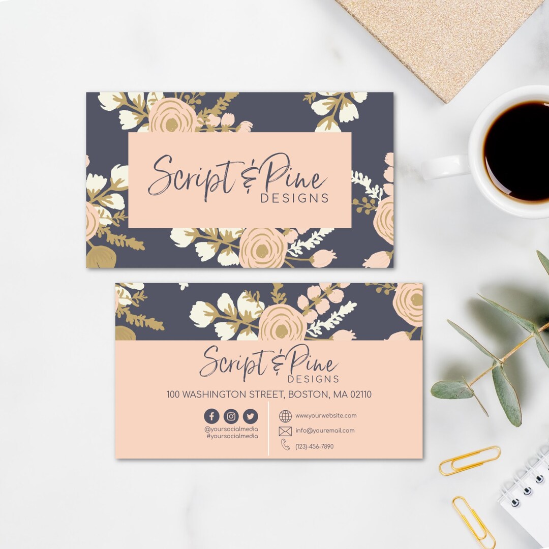 Personalized Business Cards, Printable Business Cards, Business Card ...