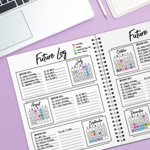 Printable Future Log, Undated Future Log, Year at a Glance, Undated ...