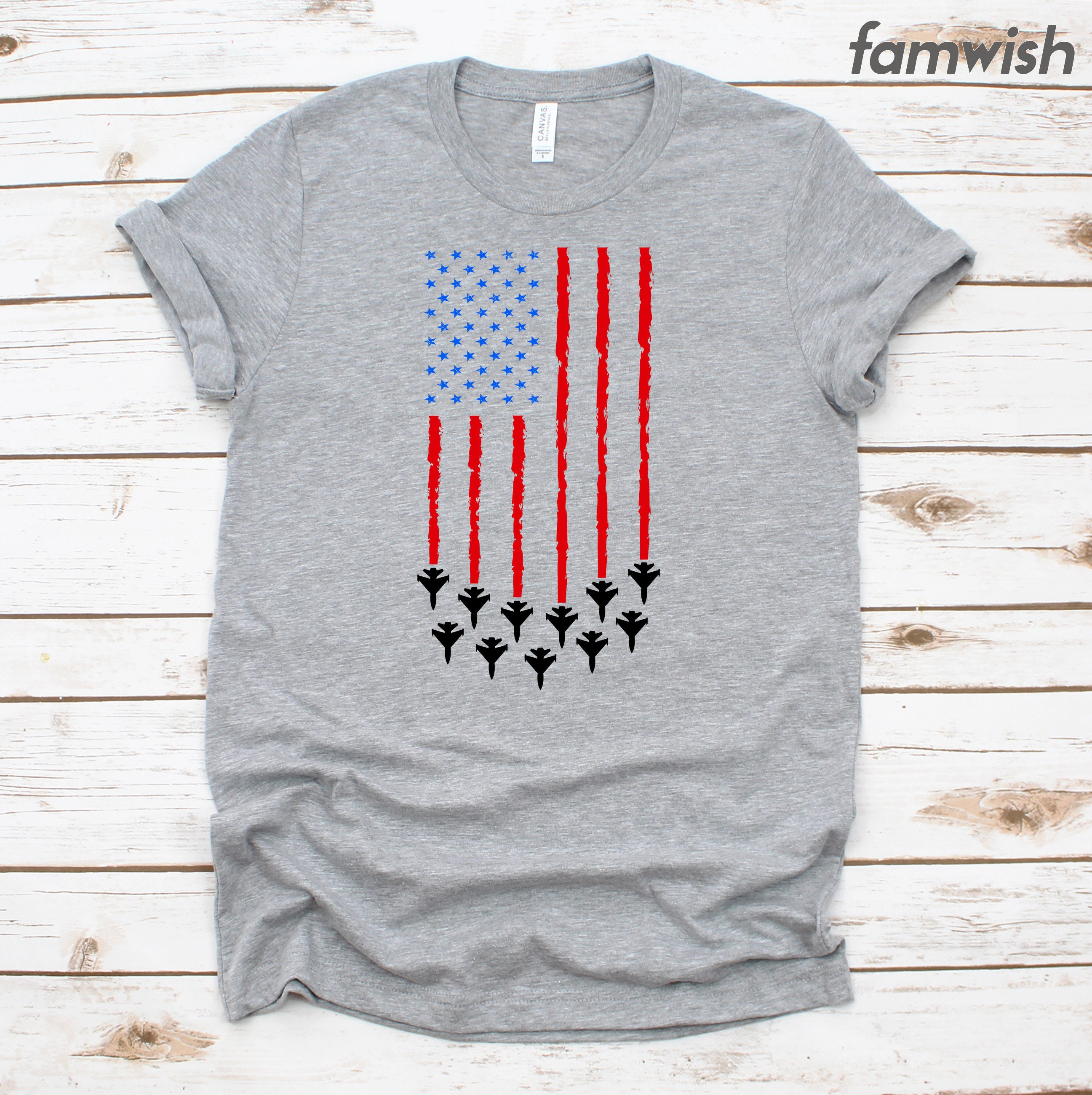 Aviation T-Shirt American Flag Shirt Jet Plane Shirt Gift | Etsy