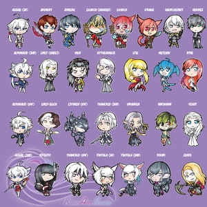 Final Fantasy XIV Character Stickers - Etsy