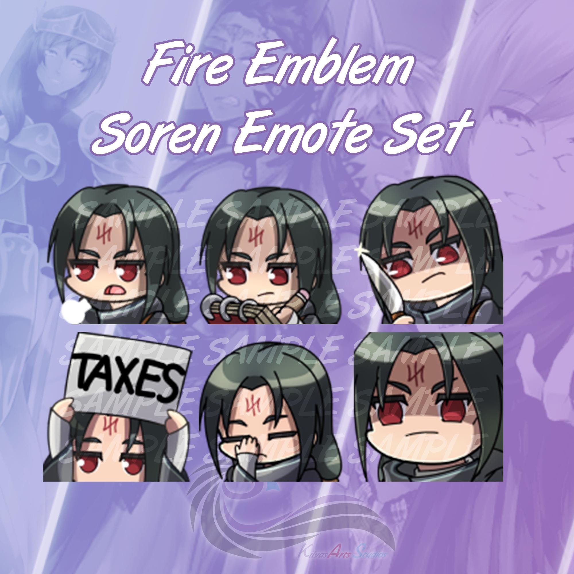 Fire Emblem Soren Emote Set - Etsy