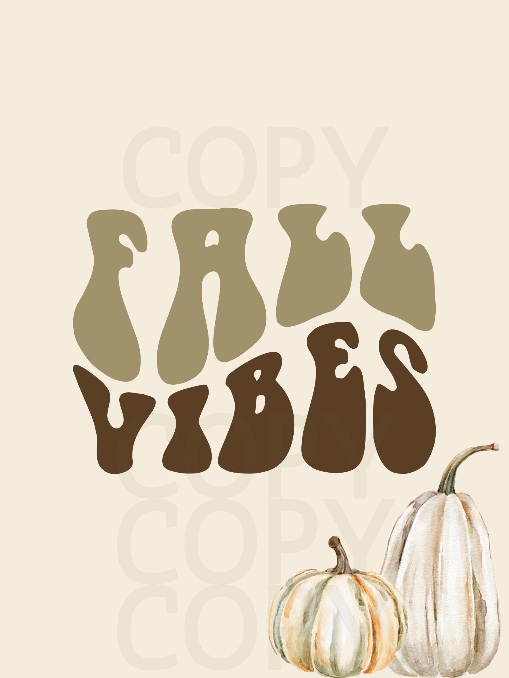 Fall Vibes Printable Art – Cozy Pumpkin Decor for Autumn & Halloween ...
