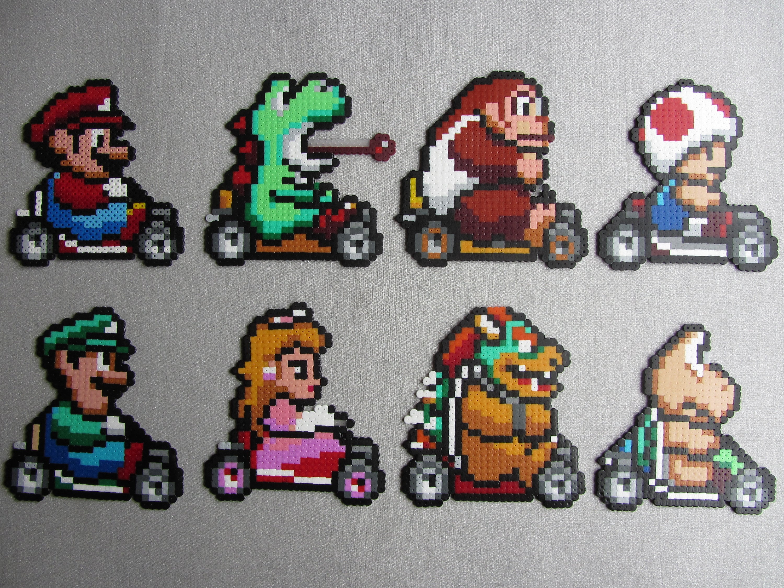 Playable Characters Side View from Super Mario Kart on SNES | Etsy