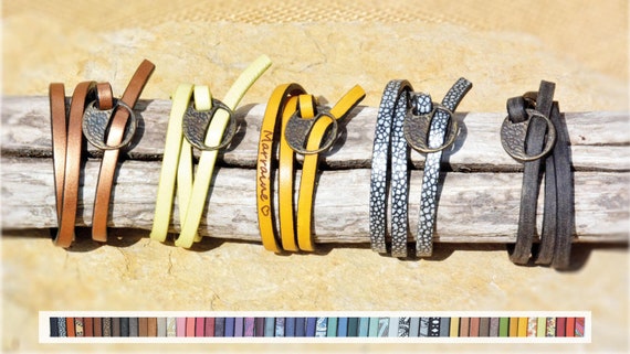 Personalized Leather Strap 3 Turns Gift Personalized Clasp - Etsy