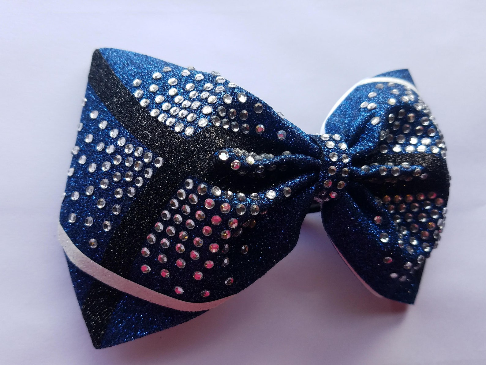 Sparkly 4 Tailless Rhinestone Cheer Bow Many Colors, Tuxedo Bows - Etsy