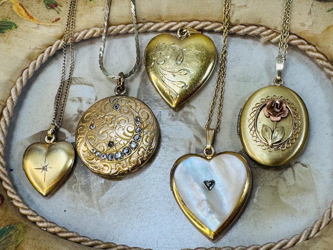 Vintage Gold Filled Lockets: Victorian, Art Nouveau, or Mourning - Your ...