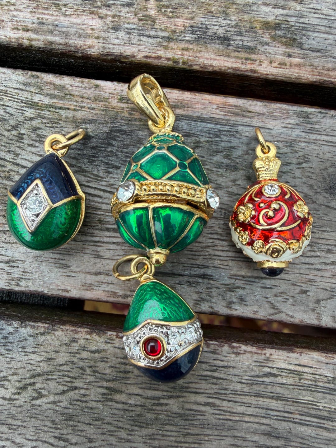 Vintage Fabergé Style Imperial Egg Pendant Charms, Your Choice - Etsy