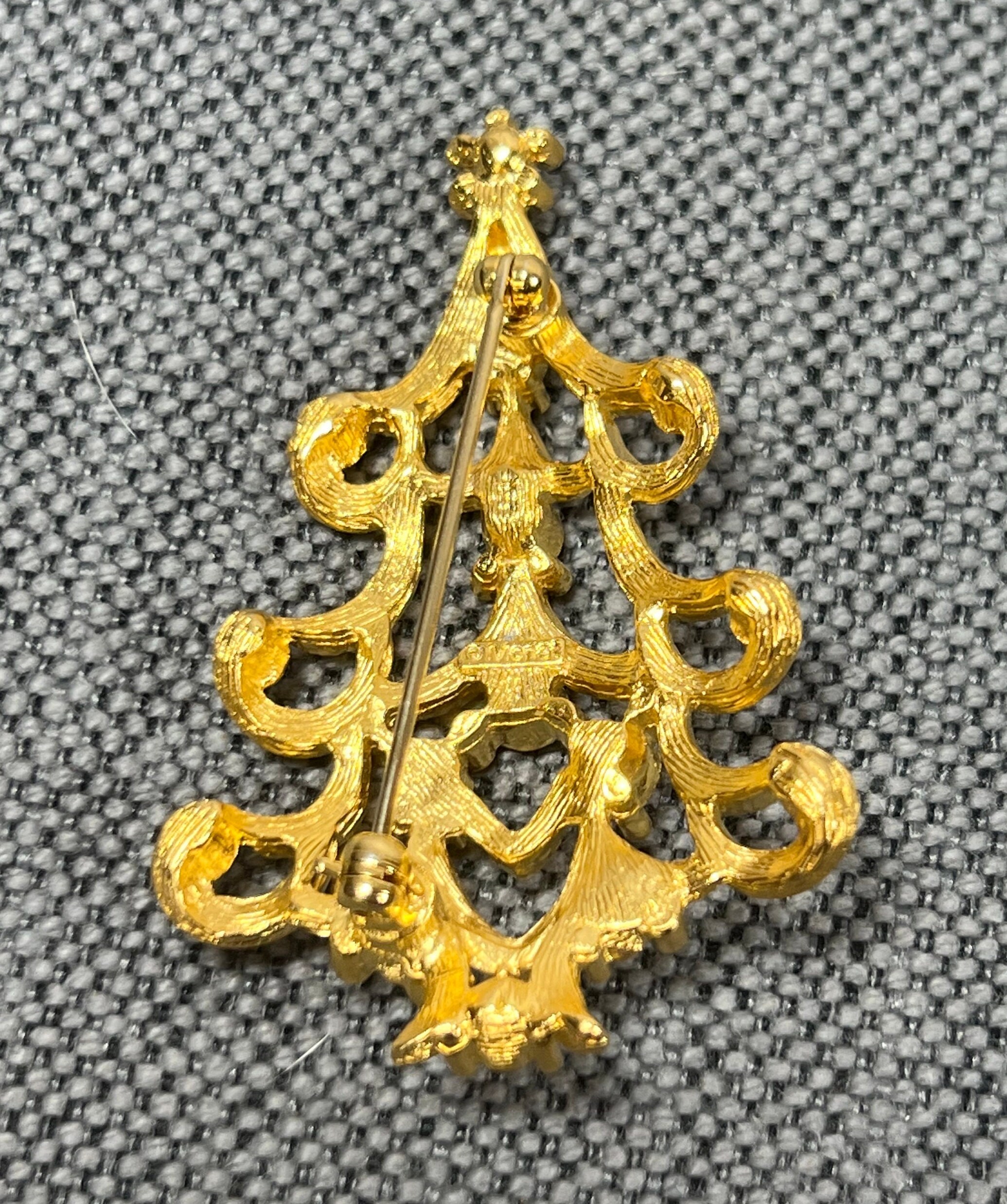 Vintage Monet Sparkly Multi Color Rhinestone Light Bulb Christmas Tree ...