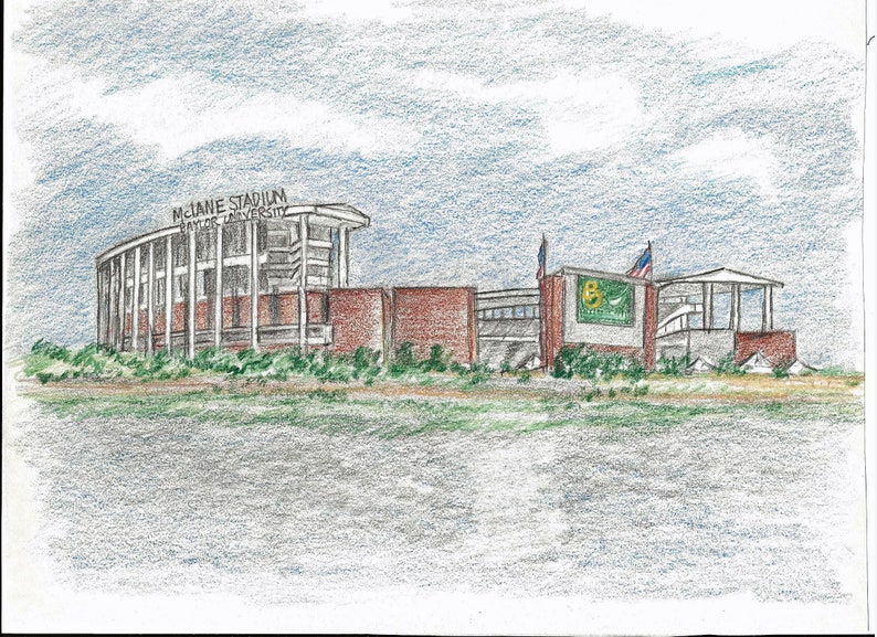 Baylor University Mclane Stadium Home of Baylor Football Team - Etsy
