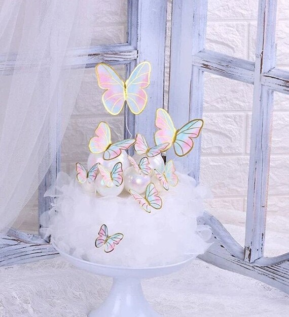 Whimsical Butterfly Cake Toppers Multi-color Butterfly Cake - Etsy