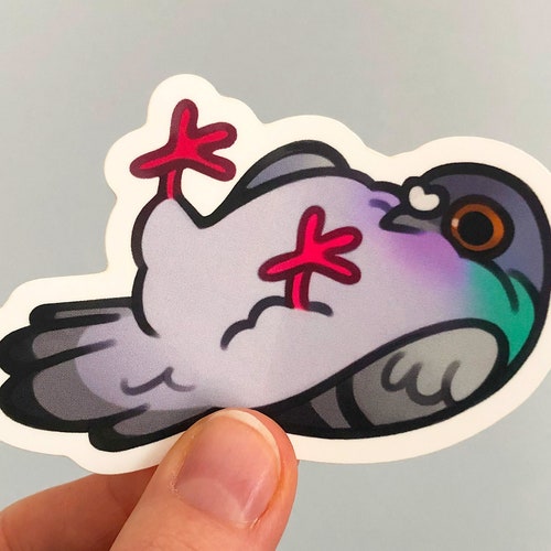 Pudgy Pigeon Sticker Matte Vinyl - Etsy