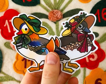 Handmade Wooden Mandarin Duck Toy Child-safe, Eco-friendly, Natural ...