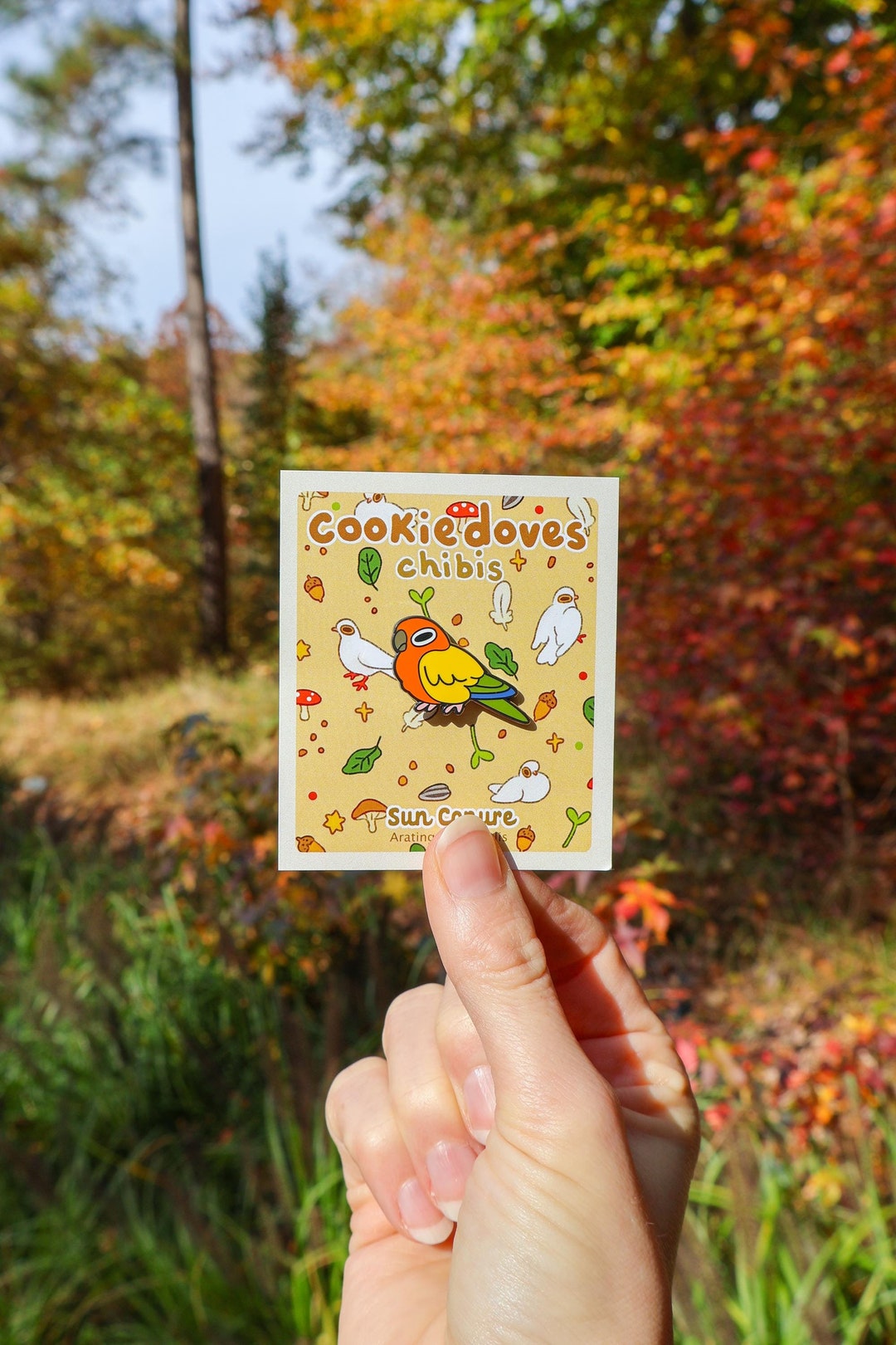 Sun Conure Chibi Pin - Etsy