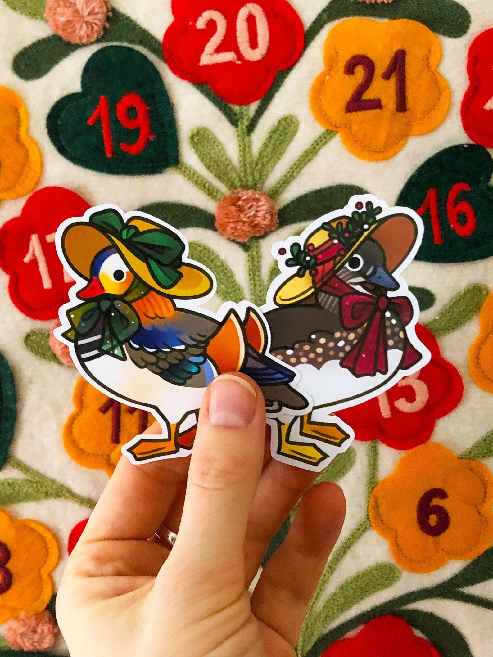 Mandarin Duck Couple Eco Stickers - Etsy