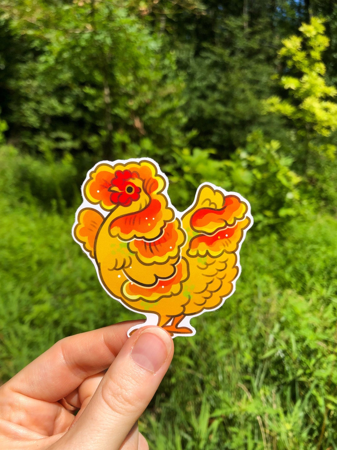Chicken of the Woods Buff Orpington Eco Sticker - Etsy