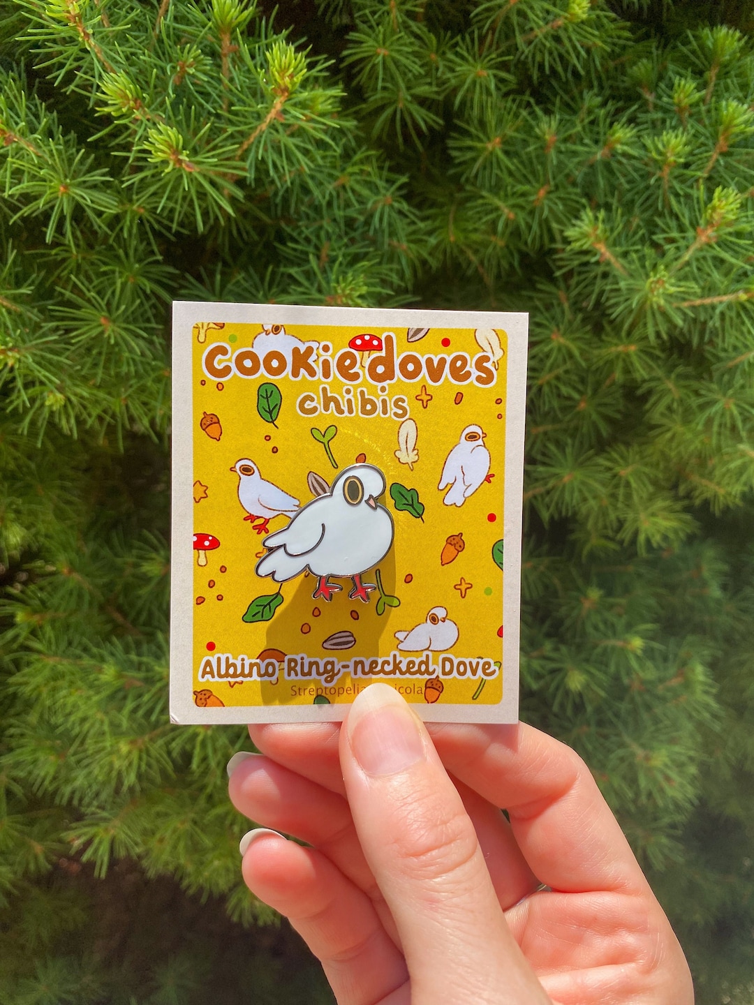 White Dove Chibi Pin - Etsy