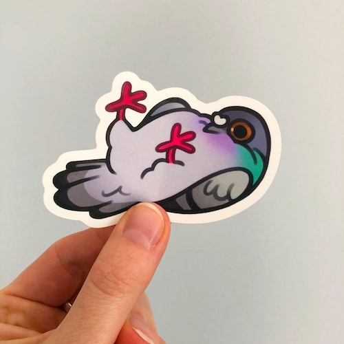 Pudgy Pigeon Sticker Matte Vinyl - Etsy