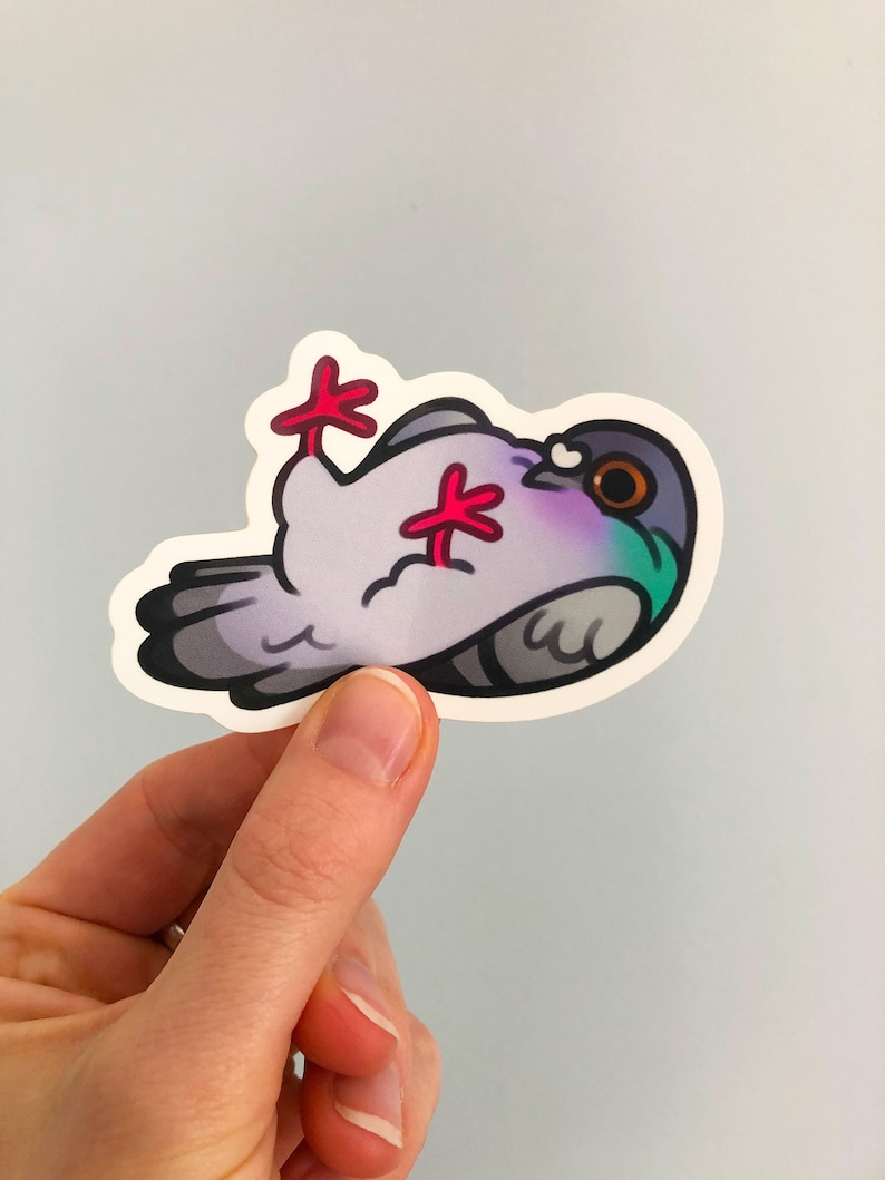 Pudgy Pigeon Sticker Matte Vinyl - Etsy