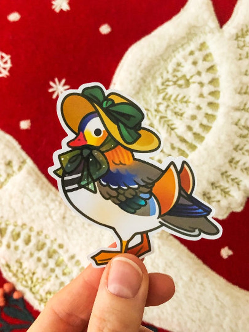 Mandarin Duck Couple Eco Stickers - Etsy