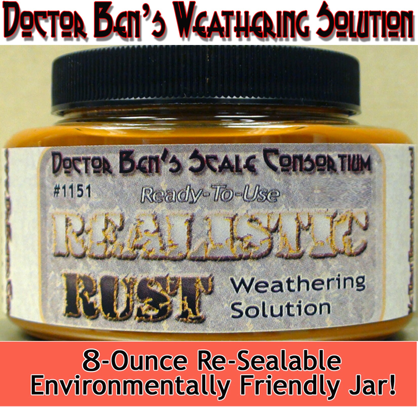 Doctor Ben's Scale Consortium Realistic Rust Weathering Solution 8 Ounce Jar-multi Scale - Etsy
