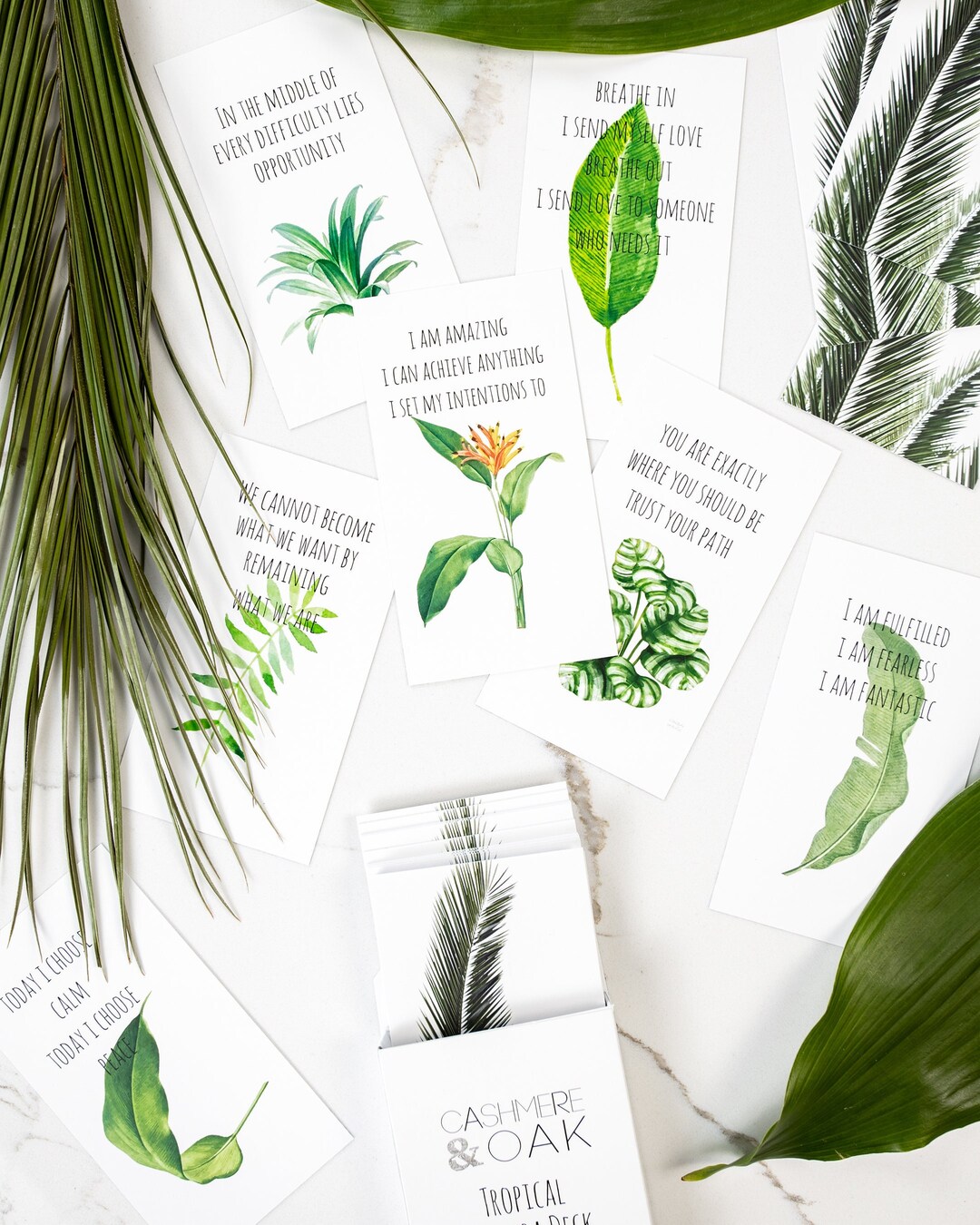 Tropical Affirmation Deck | Moon Deck | Tarot Card Deck | Oracle Deck ...