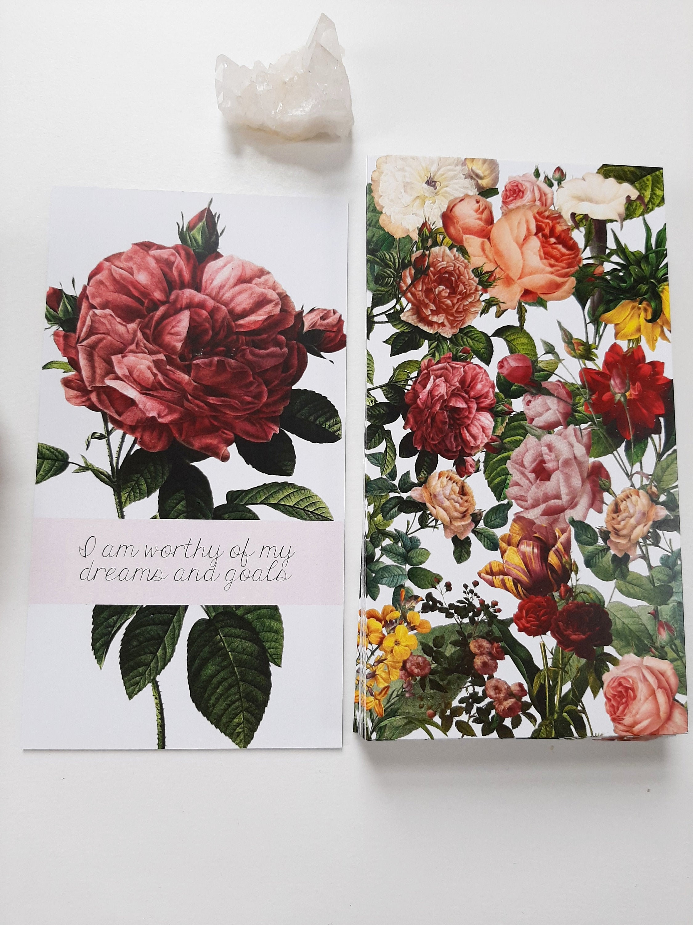 Vintage Floral Affirmation Cards Affirmation Deck Oracle | Etsy Canada