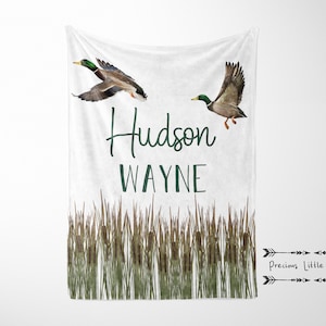 Duck Hunting Milestone Blanket / Duck Hunter Baby Blanket/ Baby Boy ...