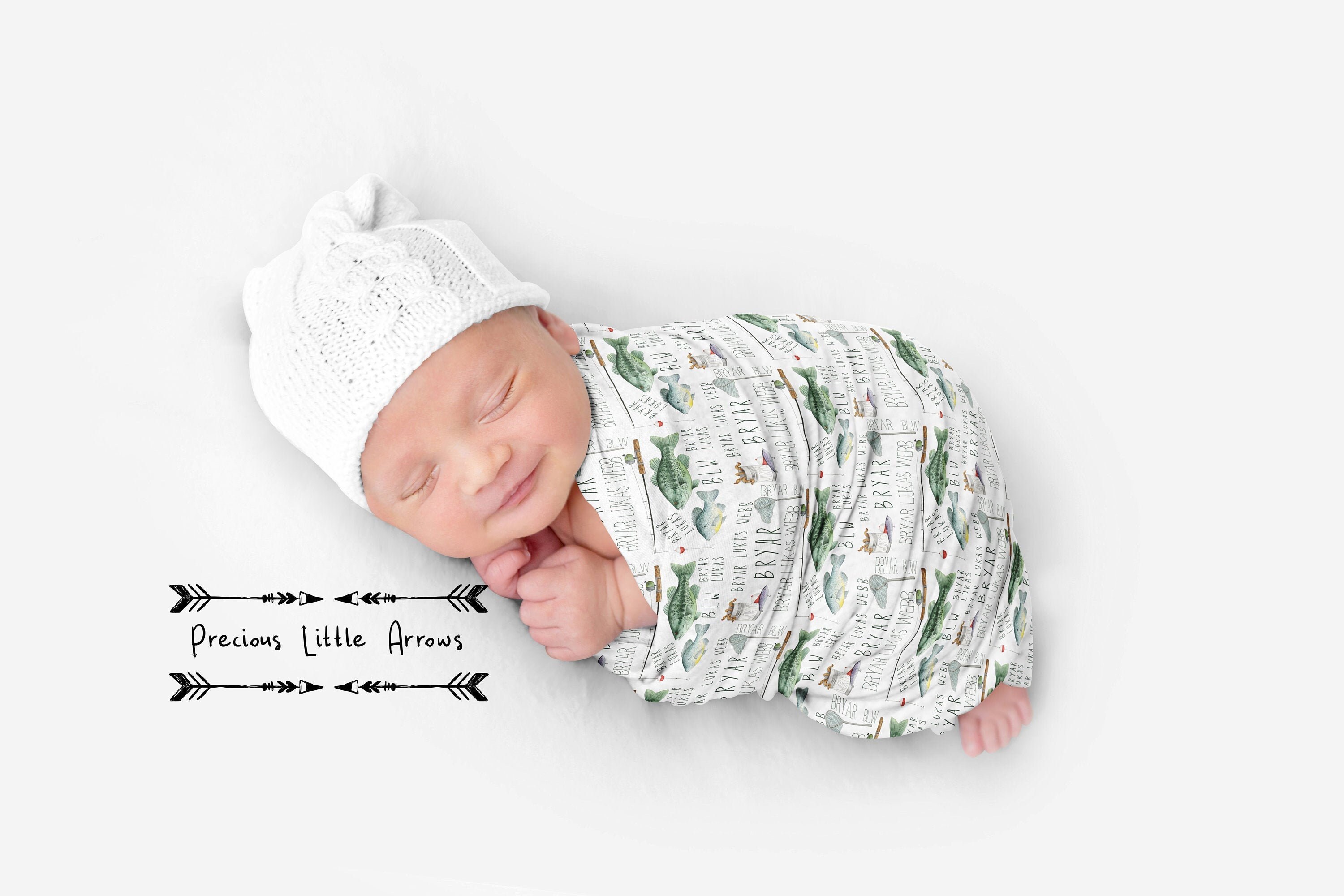 Personalized Fishing Swaddle / Custom Fishing Baby Blanket/ | Etsy