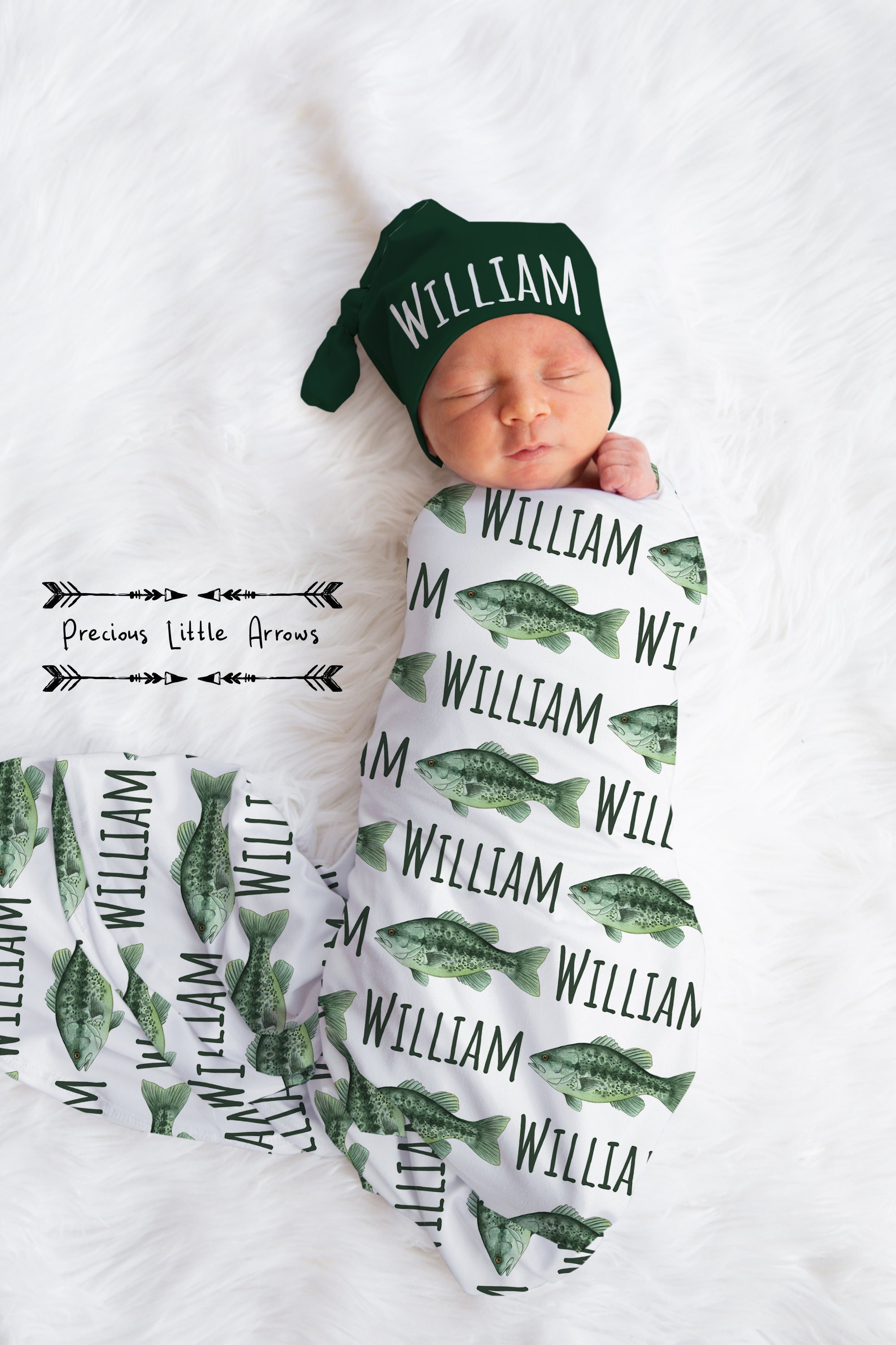 Personalized Fishing Swaddle / Custom Fishing Baby Blanket/ - Etsy