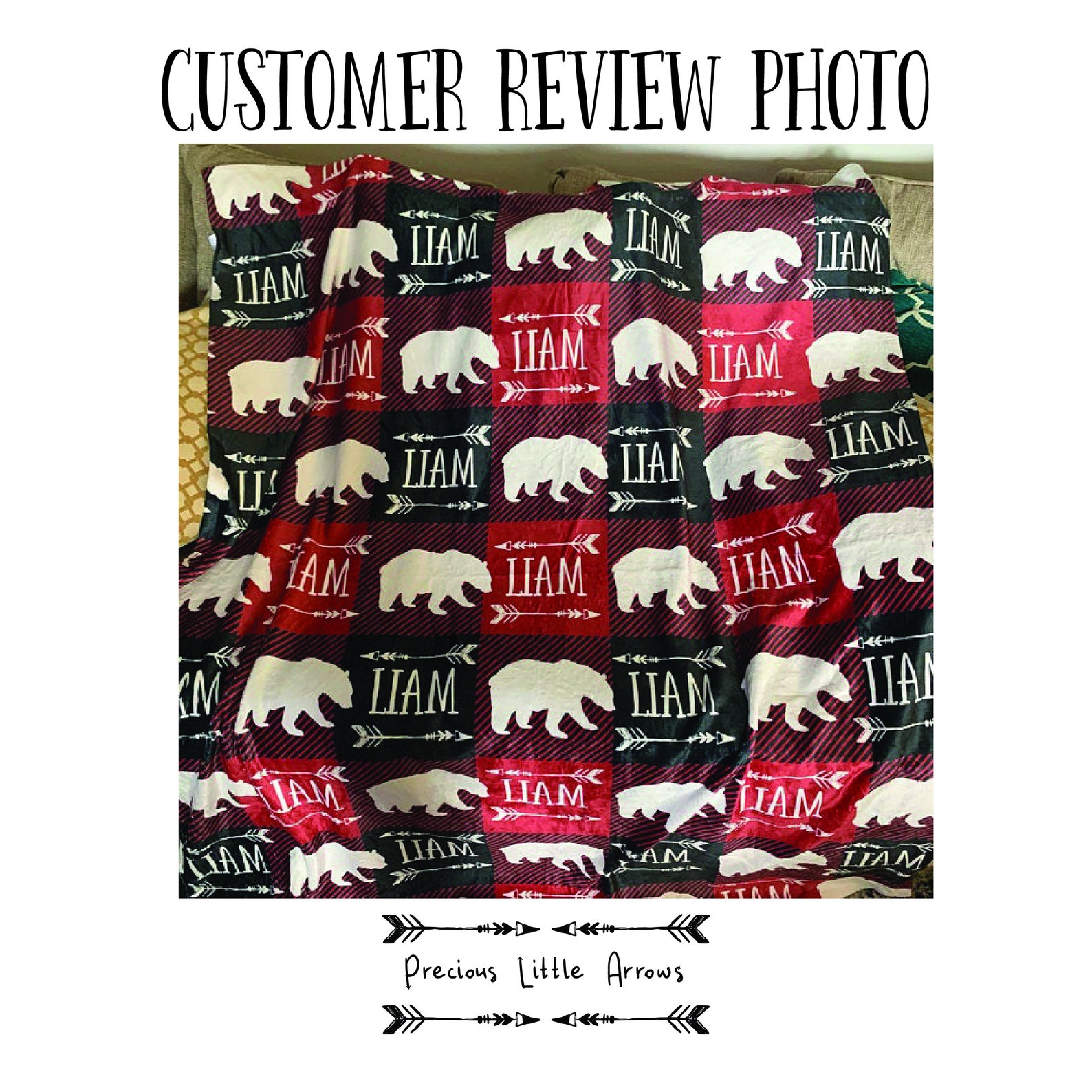 Personalized Plaid Bear Swaddle Set/ Custom Bear Baby Blanket/ - Etsy