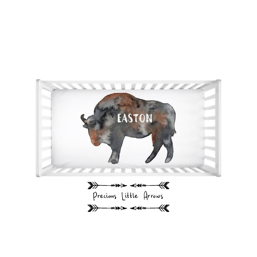 Personalized Buffalo Crib Sheet / Bison Custom Crib Sheet / Custom ...