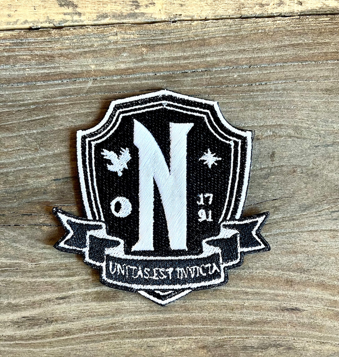 Nevermore Academy Wednesday Addams Never More School Crest Embroidered ...