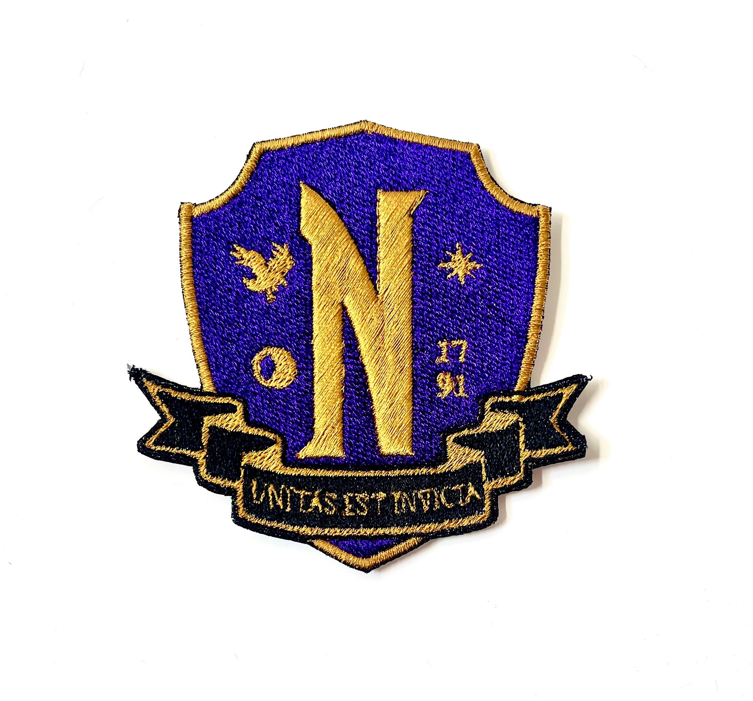 Nevermore Academy Wednesday Addams Never More School Crest Embroidered ...