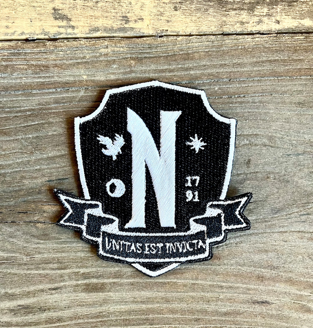 Nevermore Academy Wednesday Addams Never More School Crest Embroidered ...