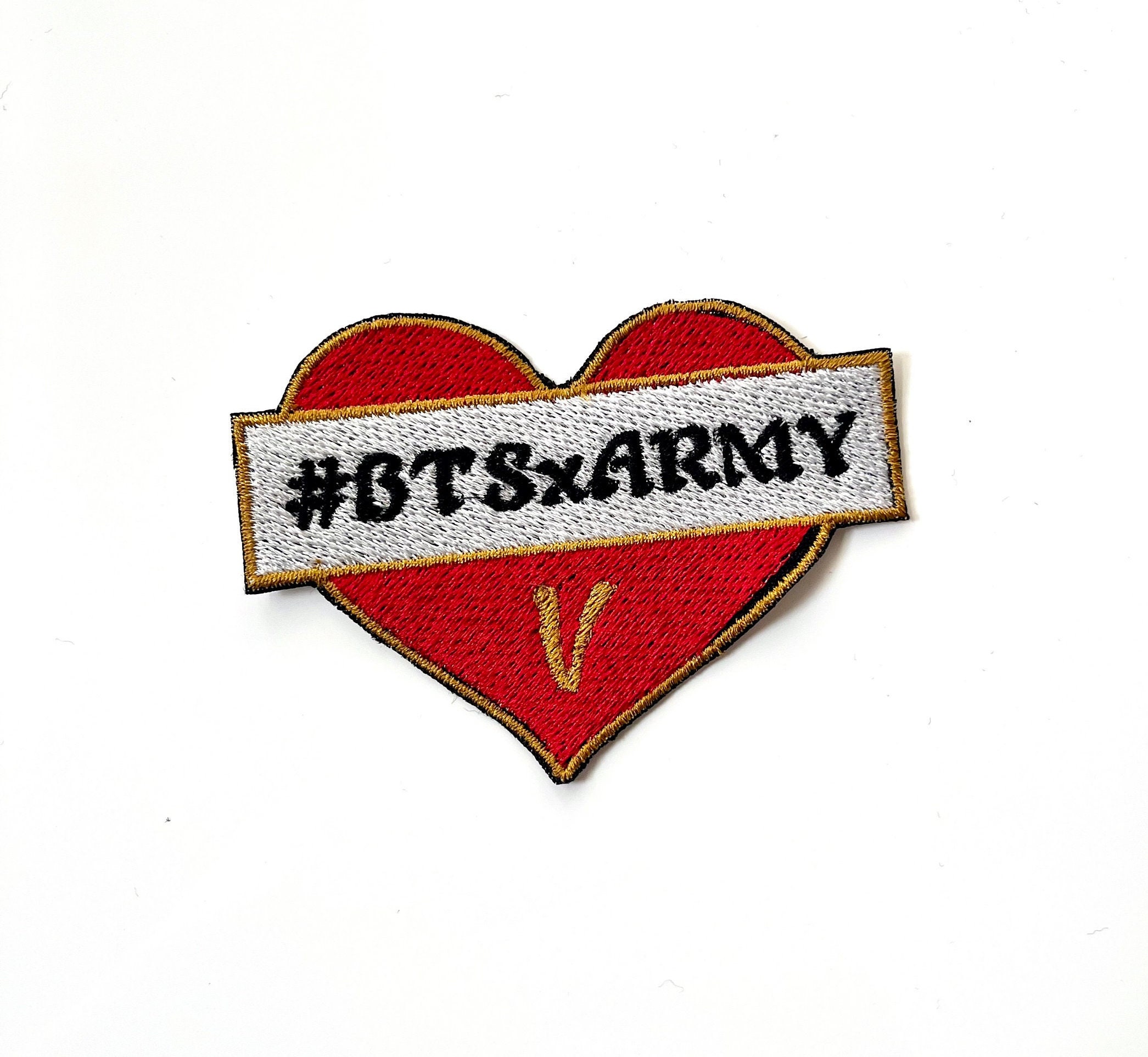 BTS X ARMY BT21 Embroidered Bangtan Boys Heart Patch Jin Jungkook Jimin ...