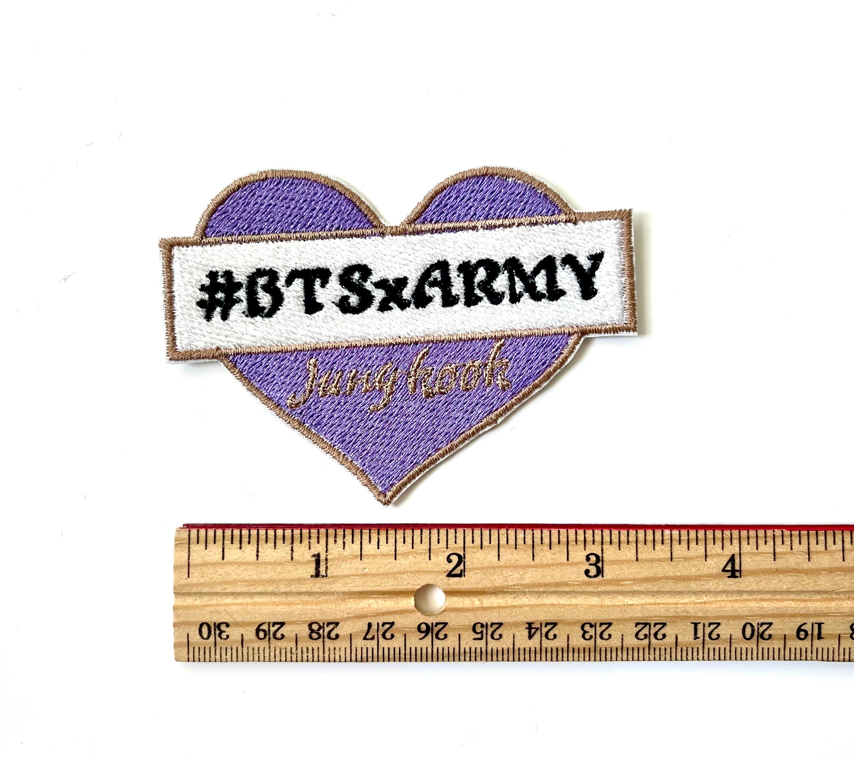 BTS X ARMY BT21 Embroidered Bangtan Boys Heart Patch Jin Jungkook Jimin ...