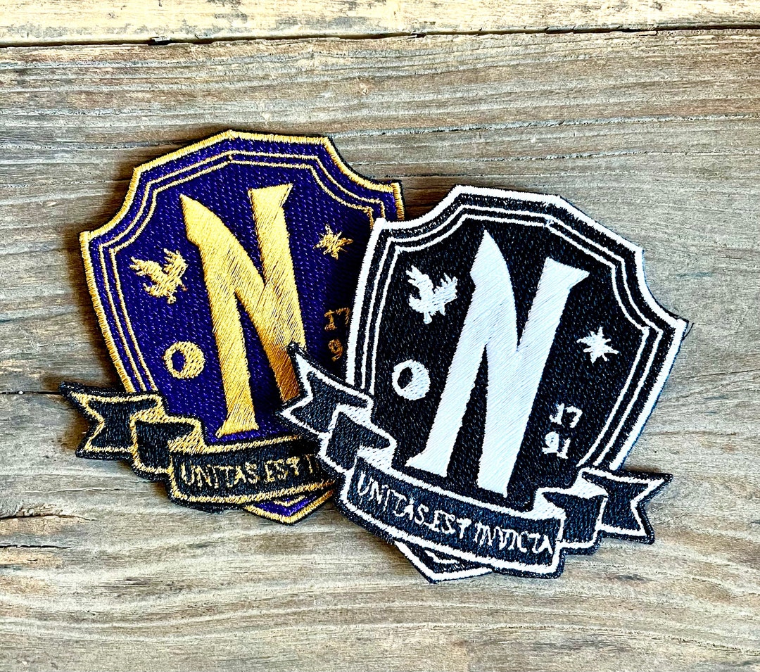 Nevermore Academy Wednesday Addams Never More School Crest Embroidered ...