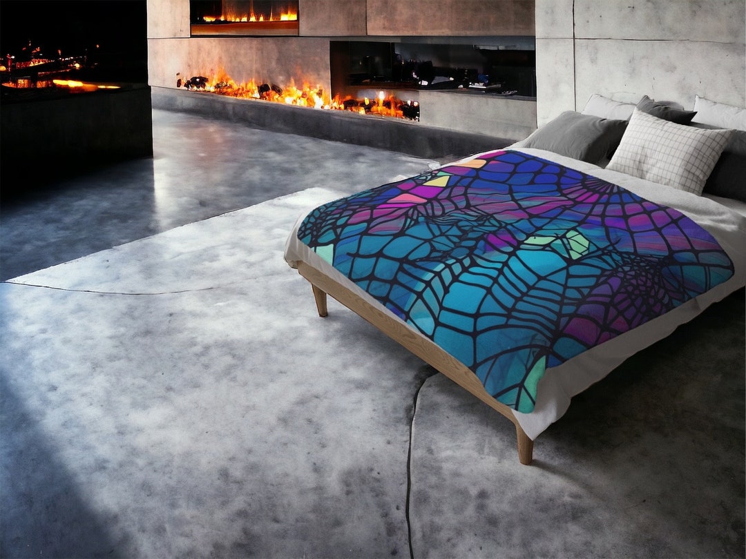 Wednesday Stained Glass Window 2 Sided Blanket ophelia Hall Window ...