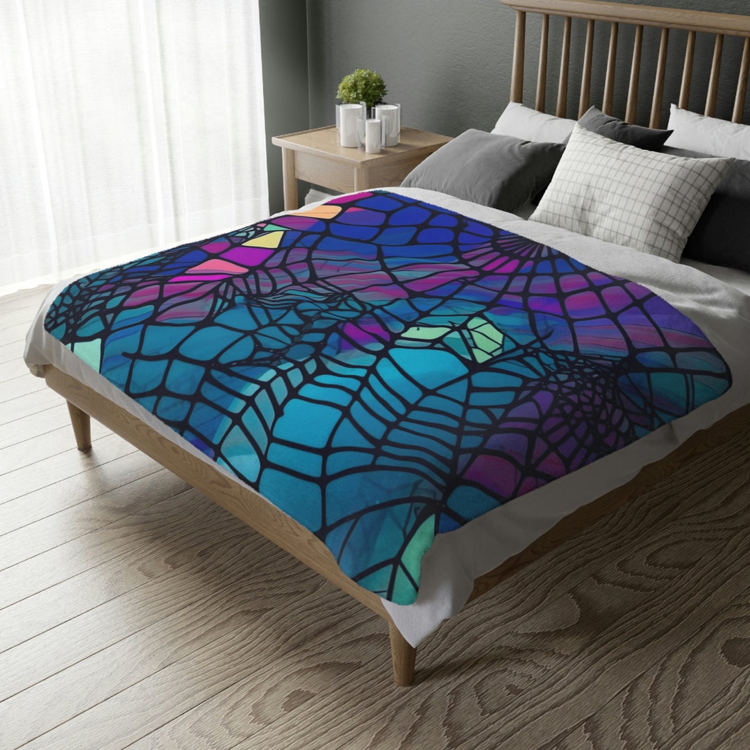 Wednesday Stained Glass Window 2 Sided Blanket Ophelia Hall - Etsy