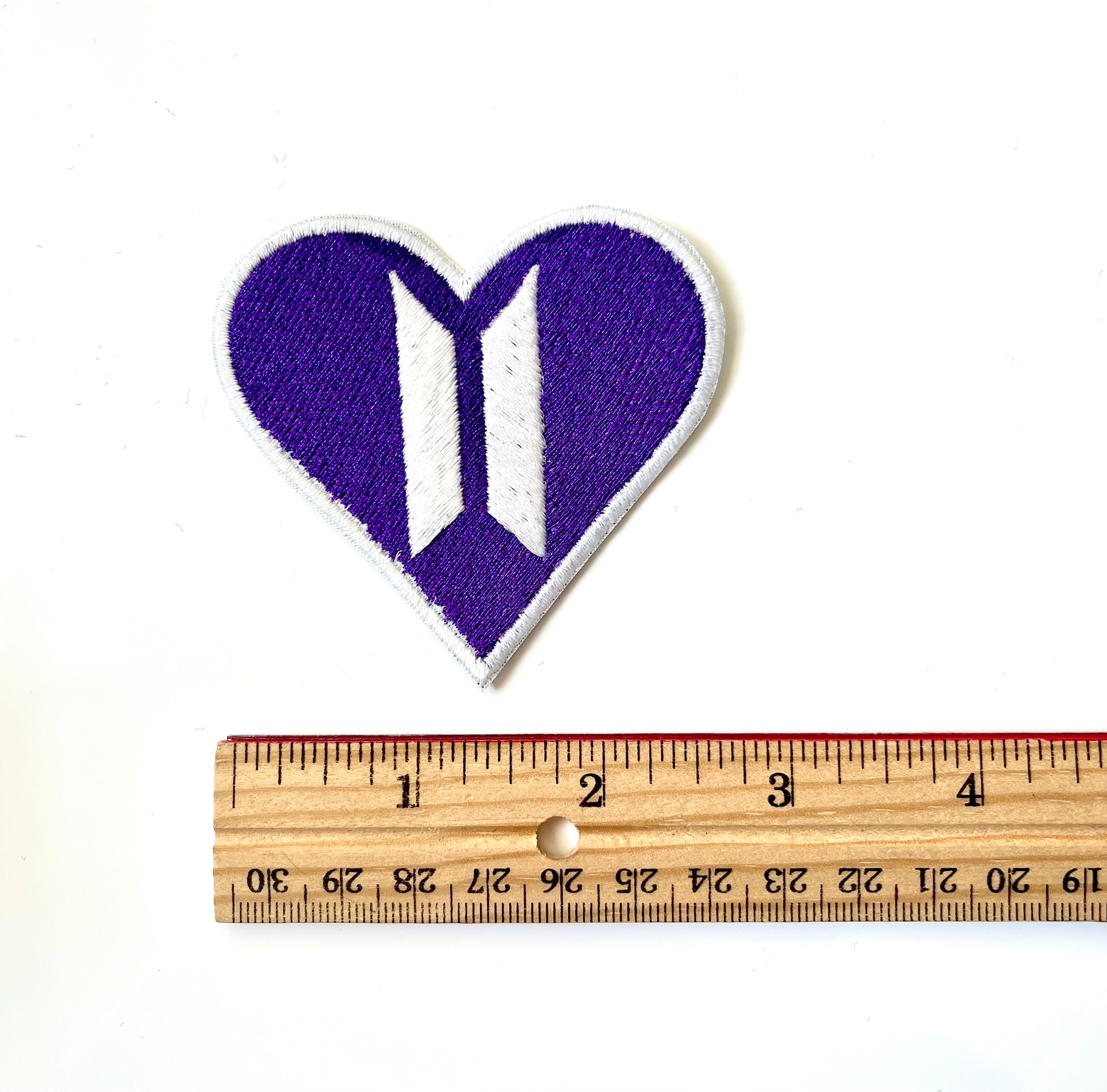 BTS X ARMY BT21 Bangtan Boys BTS Embroidered Purple Heart Patch Iron on ...