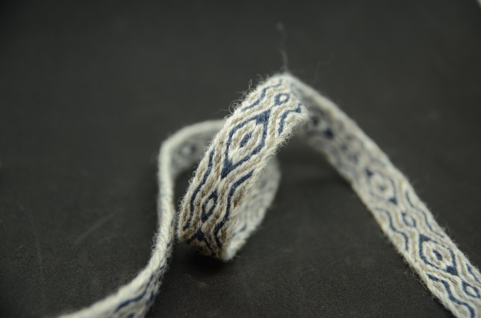 Tablet Weaving Braid/ Viking Trim / Card Woven Belt / Handwoven Woolen ...