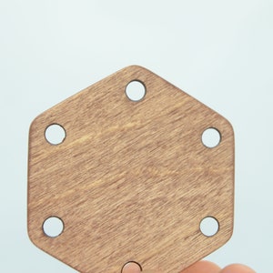 Weaving Tablets / Hexagonal Tablets / 6 Holes Cards / Dark Brown Cards ...