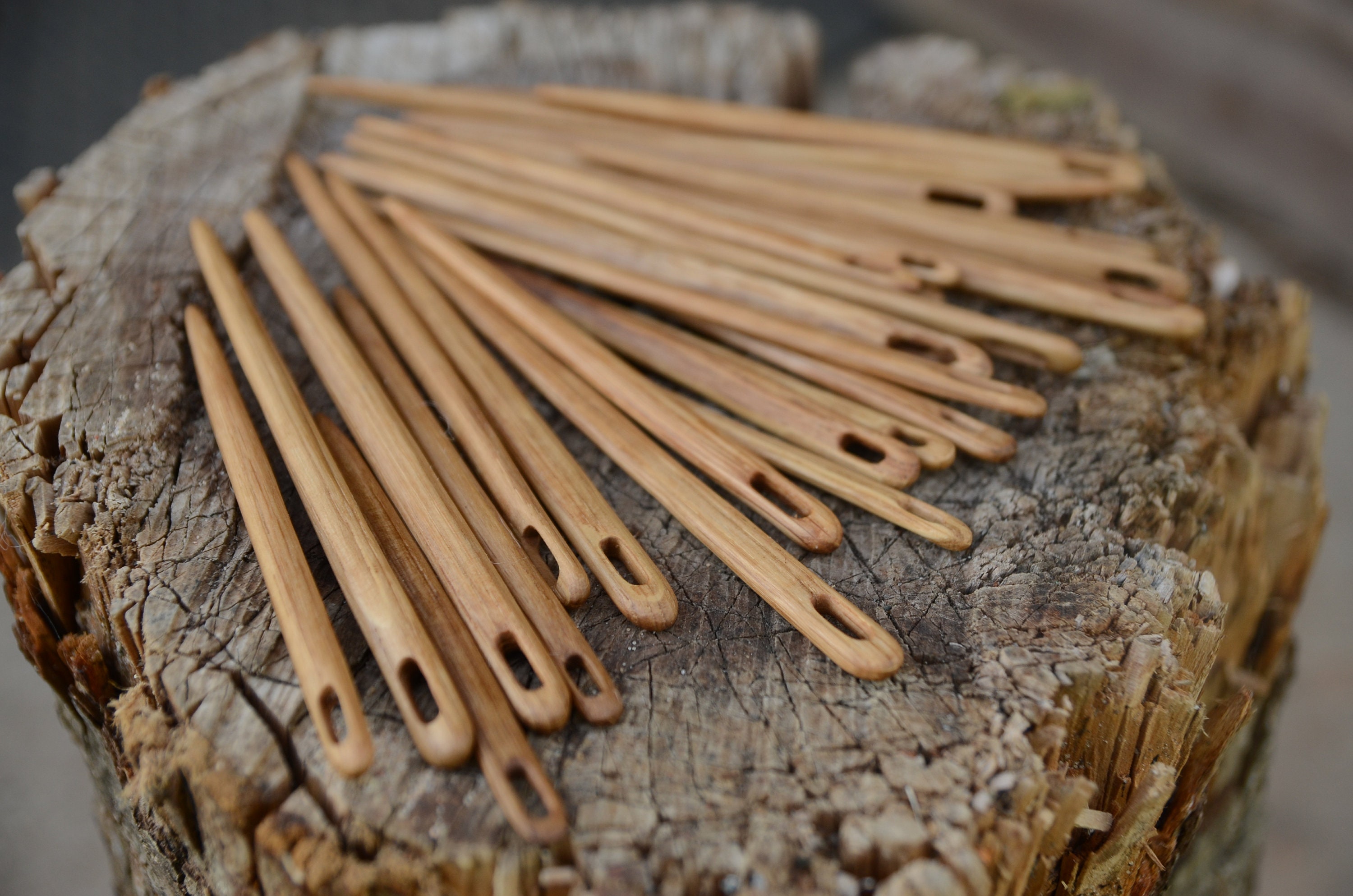 Wooden Nalbinding Needle, Oaken Needle, Medieval Craft, Large Wooden ...