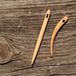 Nalbinding Needles, Wooden Needles, Set of 2 Needles, Medieval Needles ...