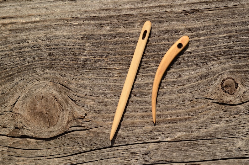 Nalbinding Needles Wooden Needles Set of 2 Needles Medieval | Etsy