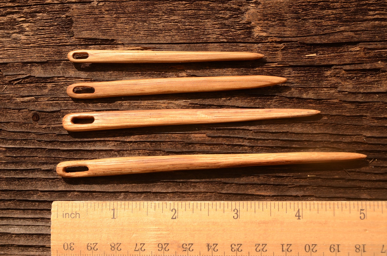 Needles for Naalbinding, Set of 4 Oaken Needles, Nalbinding, With Linen ...