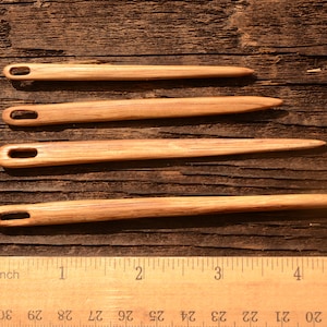 Needles for Naalbinding, Set of 4 Oaken Needles, Nalbinding, With Linen ...